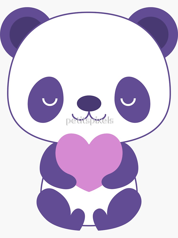 "Cute purple baby pandas" Sticker by petitspixels | Redbubble