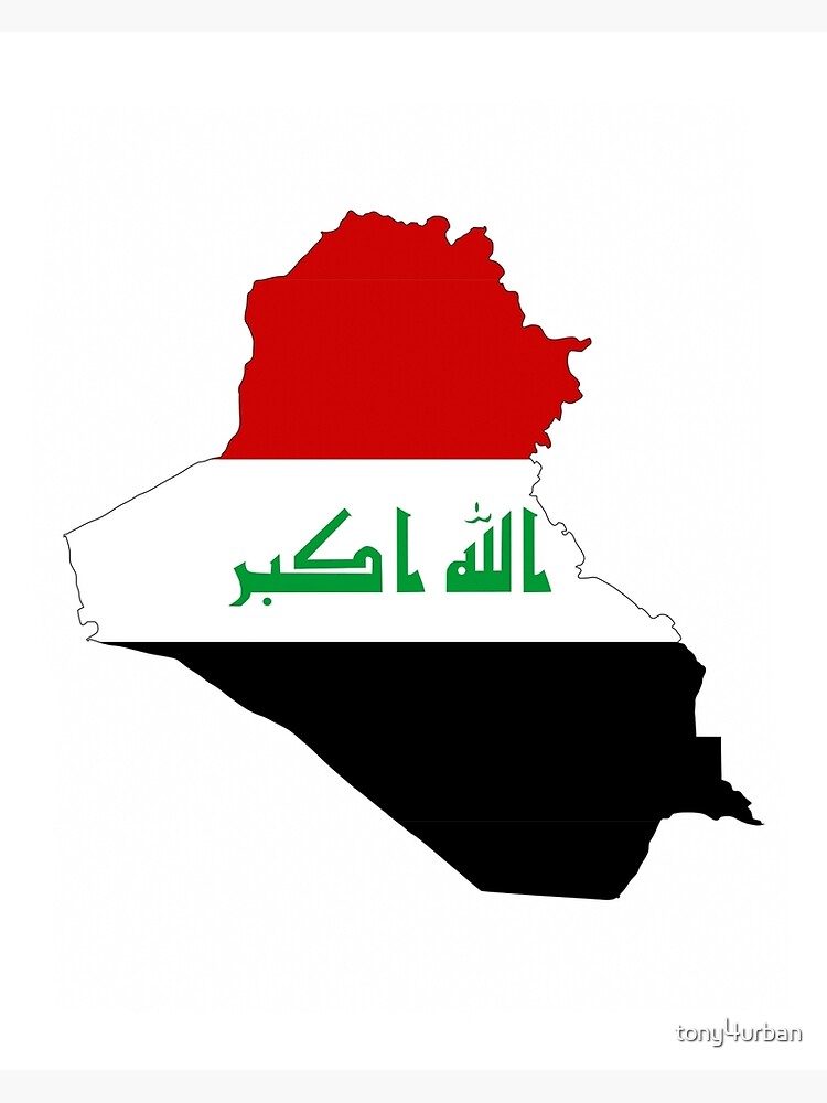 "iraq flag map" Art Print for Sale by tony4urban | Redbubble