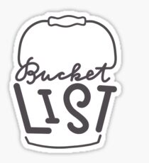 Bucket List Stickers | Redbubble