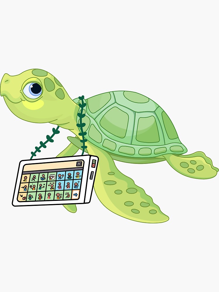 "AAC Turtle - SLP, SPED, OT, PT" Sticker for Sale by slpallday | Redbubble