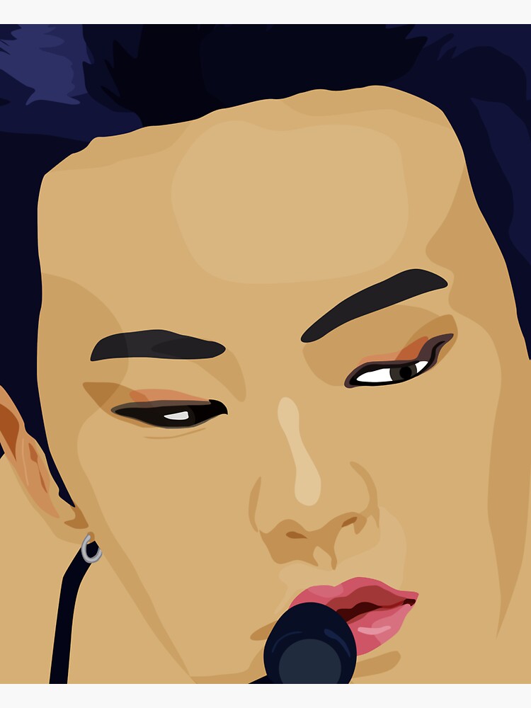 "Pop art Hoshi in orange, stage presence" Sticker for Sale by ...