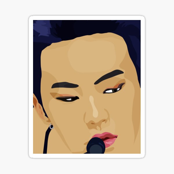 "Pop art Hoshi in orange, stage presence" Sticker for Sale by ...
