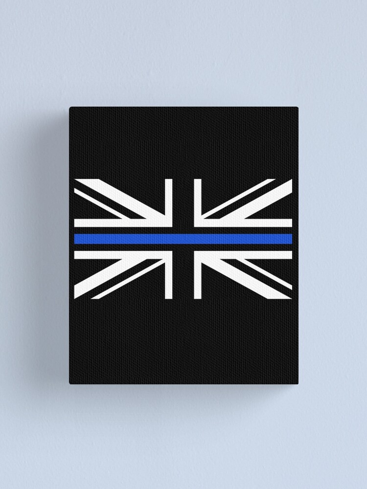 "Thin Blue Line UK Police Union Jack Flag" Canvas Print for Sale by ...