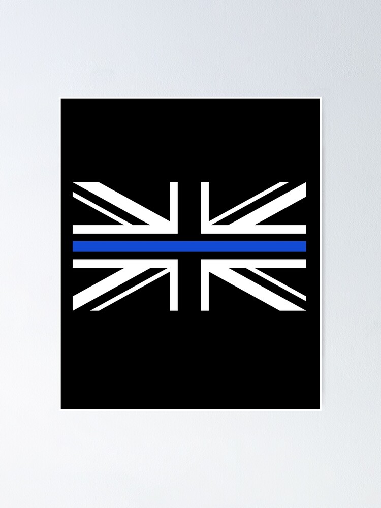 "Thin Blue Line UK Police Union Jack Flag" Poster for Sale by ...