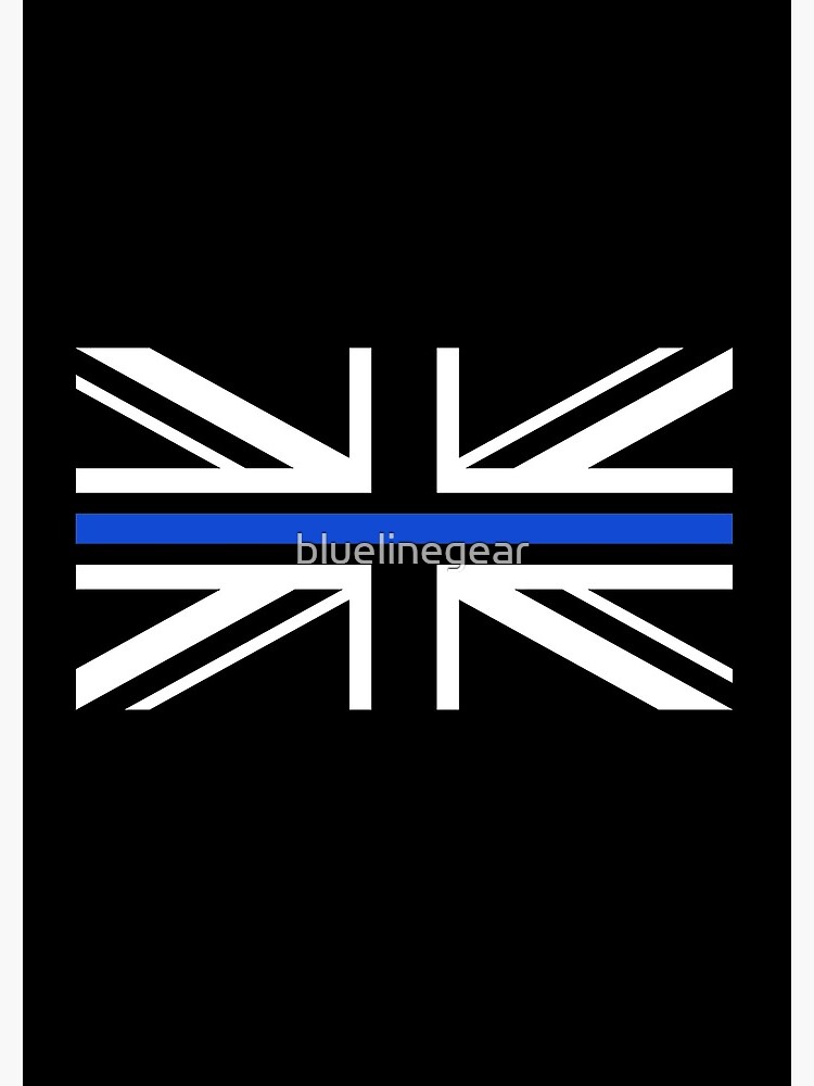 "Thin Blue Line UK Police Union Jack Flag" Spiral Notebook for Sale by ...
