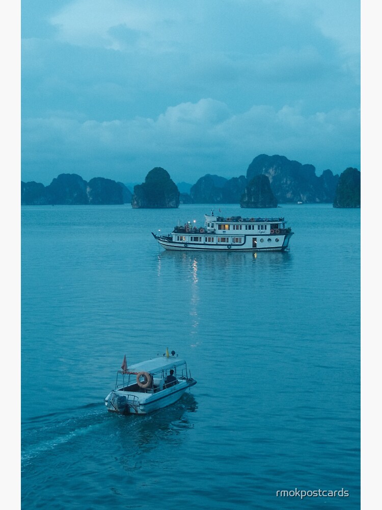 "Vietnam Ha Long Bay: Boats" Sticker for Sale by rmokpostcards | Redbubble