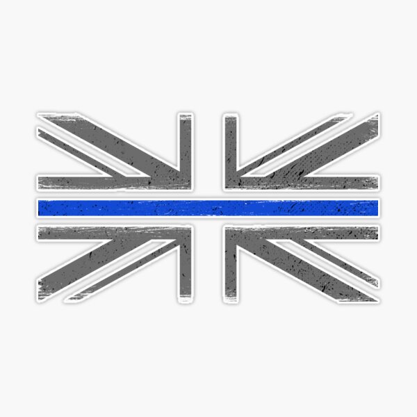 Bw Union Jack Thin Blue Line Flag Sticker Decal Decal Police Logo