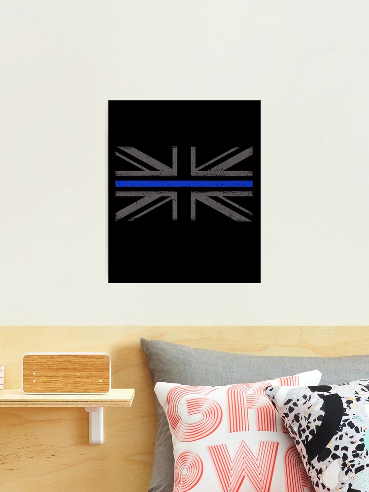 Bw Union Jack Thin Blue Line Flag Sticker Decal Decal Police Logo