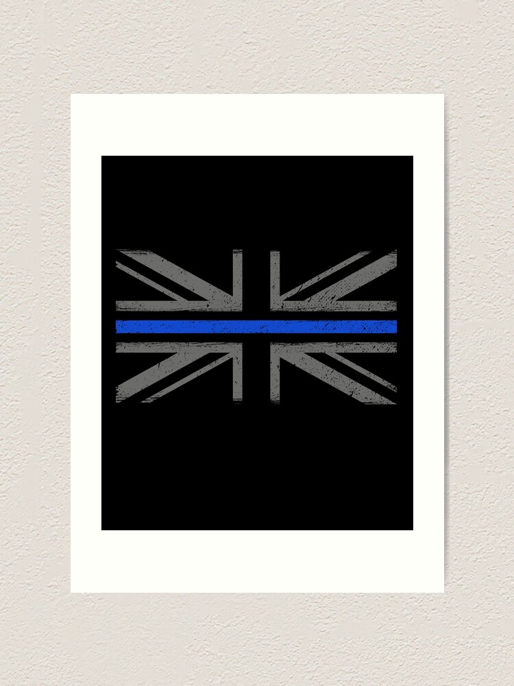 "Thin Blue Line UK Police Union Jack Flag " Art Print for Sale by ...