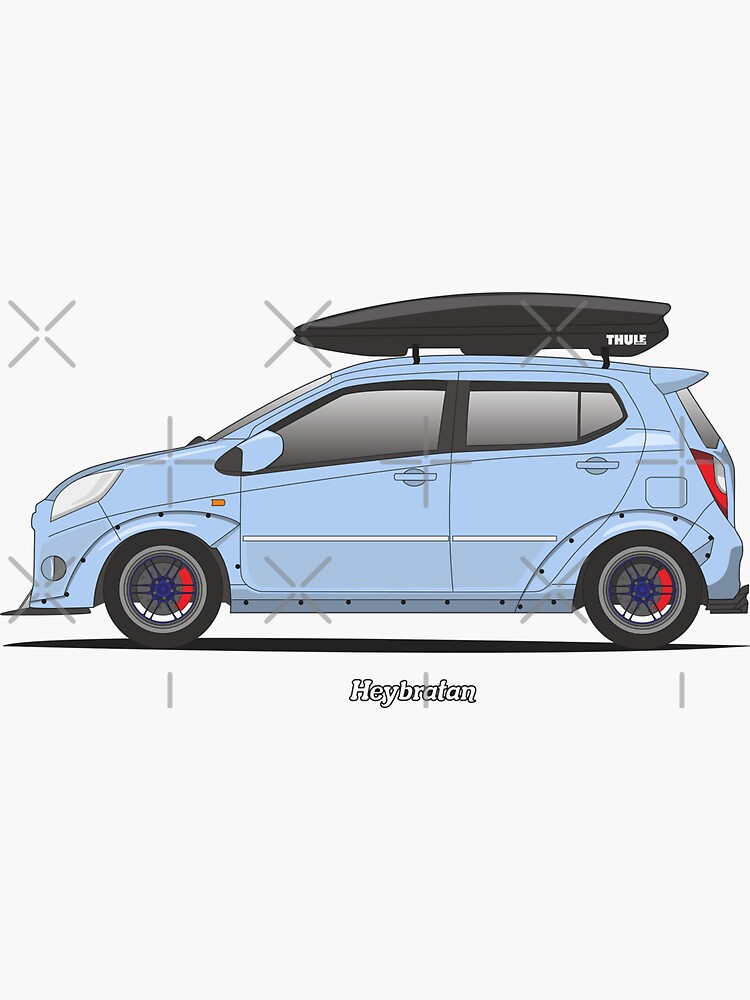 "Perodua Axia Daihatsu Ayla Widebody Kit Vector Art" Sticker for Sale ...