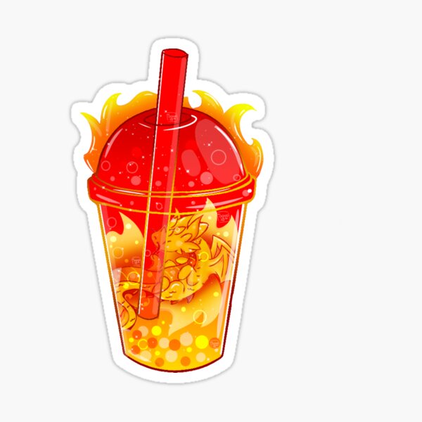 "Fire Dragon Boba" Sticker for Sale by Sonoyin | Redbubble