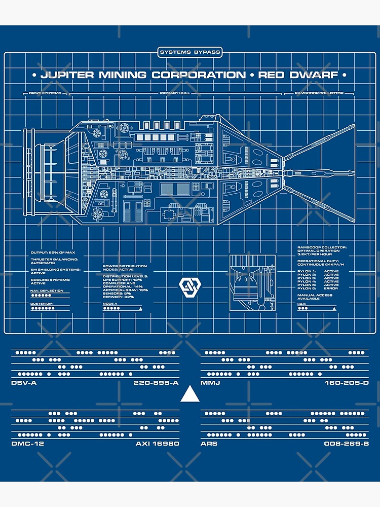 "Red Dwarf Ship Blueprint Schematic" Poster for Sale by Darmoks-Geeks ...