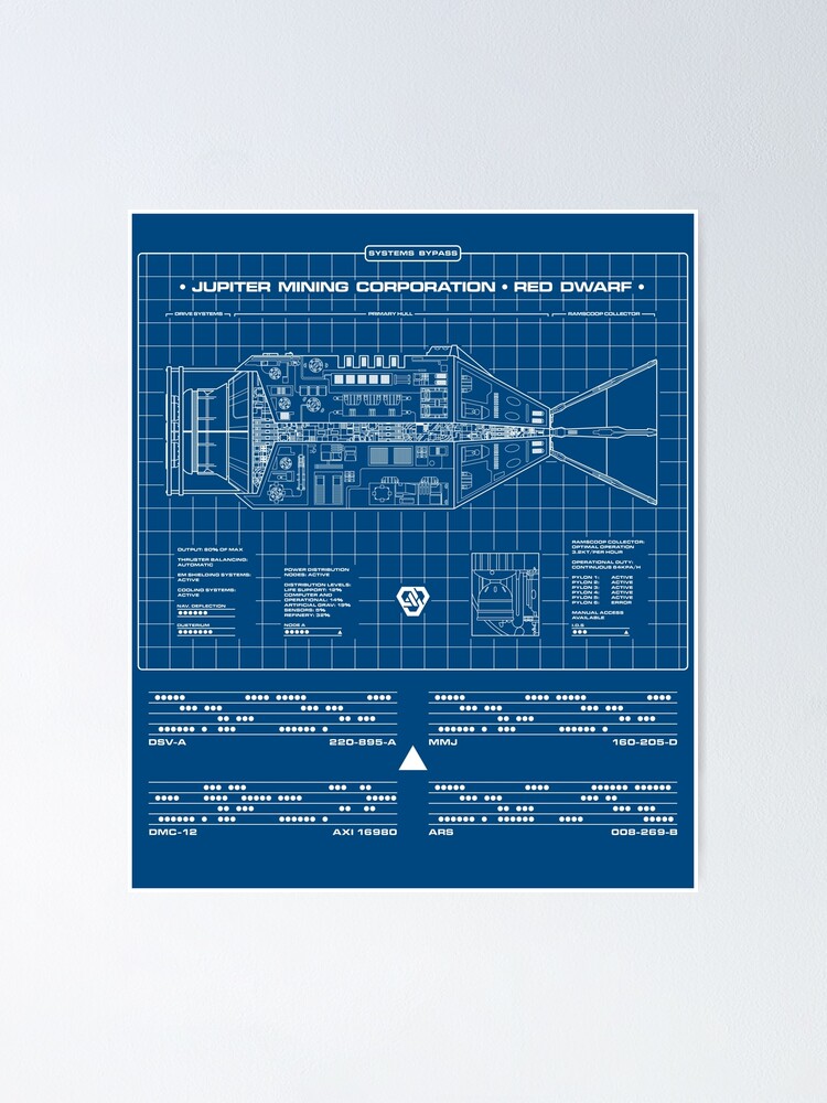 "Red Dwarf Ship Blueprint Schematic" Poster for Sale by Darmoks-Geeks ...