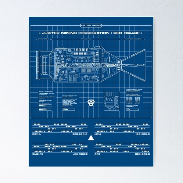 "Red Dwarf Ship Blueprint Schematic" Poster for Sale by Darmoks-Geeks ...