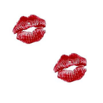 "kissy lips" Sticker for Sale by redbubblehannah | Redbubble