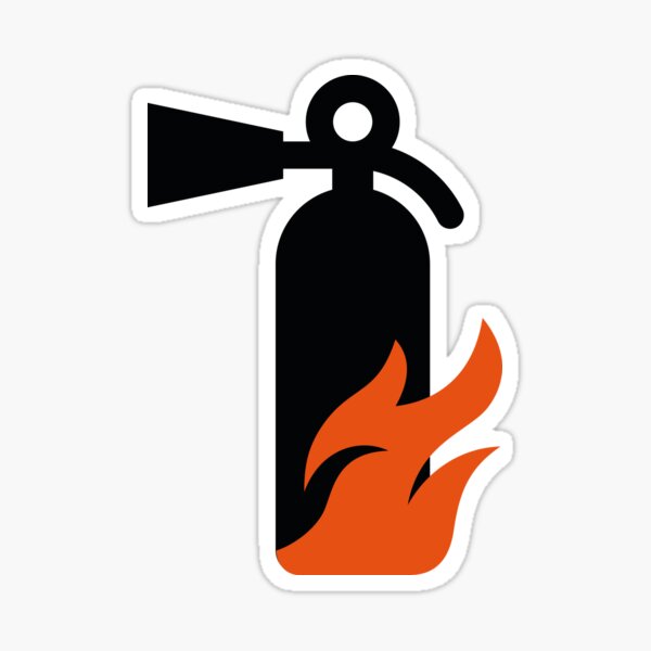 "fire extinguisher" Sticker for Sale by M-Kovalenko | Redbubble