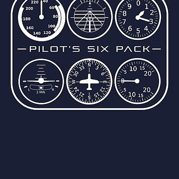 "Pilot's Six Pack | Flight Instruments Aviation" Photographic Print for ...
