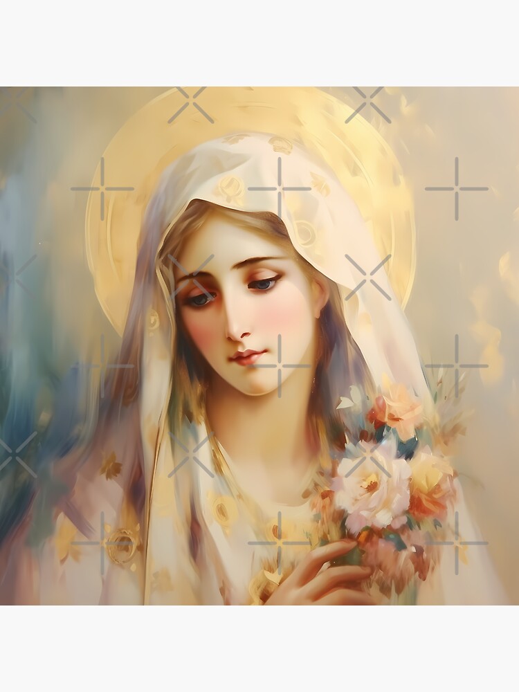 "Mary the Holy - Holy Mary" Sticker by SanctaTrinitas | Redbubble