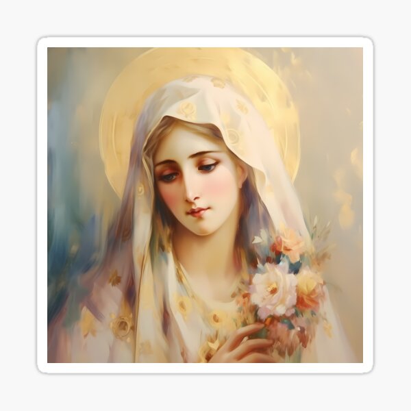 "Mary the Holy - Holy Mary" Sticker by SanctaTrinitas | Redbubble