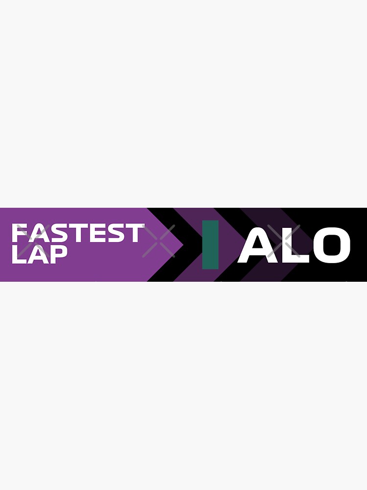 "Alonso Fastest Lap F1" Sticker for Sale by F1PIT | Redbubble