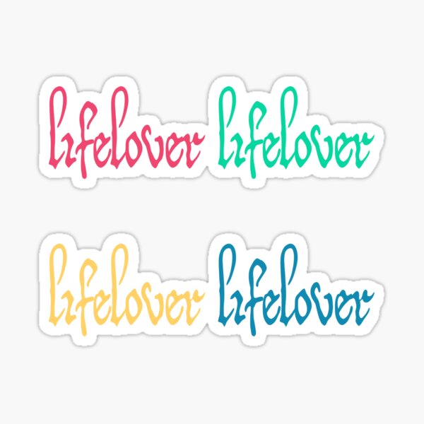 "Lifelover White Logo" Sticker for Sale by meroliteprof | Redbubble
