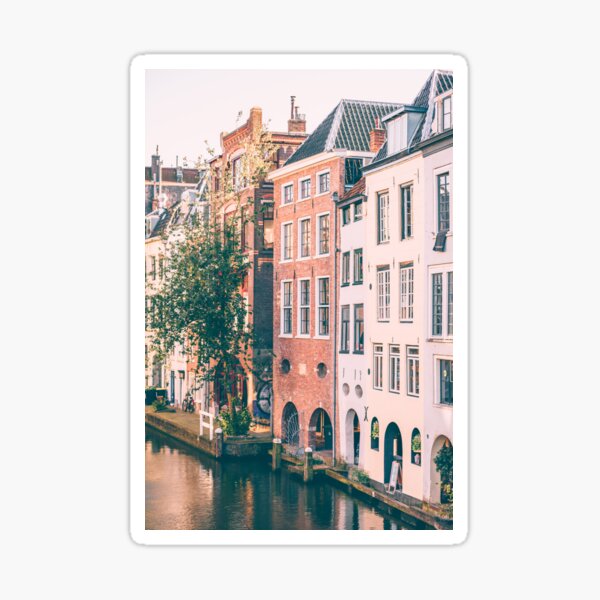 "Houses along the canal in Utrecht the Netherlands" Sticker for Sale by ...