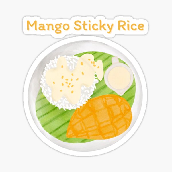 "Mango Sticky Rice Thai Food" Sticker for Sale by ecdato | Redbubble