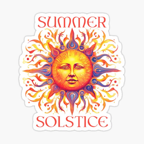 "Summer Solstice. Sun at Its Zenith" Sticker for Sale by SSustainable ...