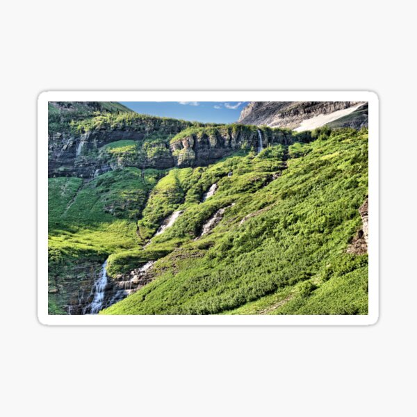 "Garden Wall And Cascading Waterfalls 2 - Glacier National Park ...