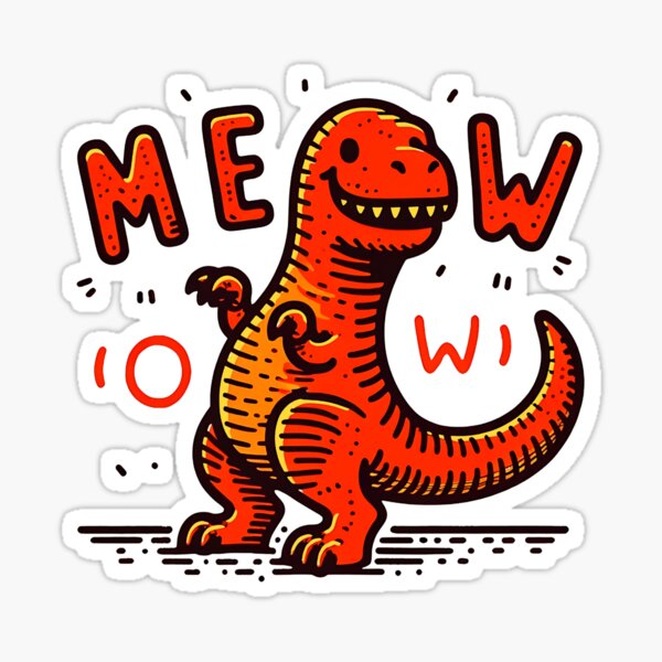 "Ouch T Rex funny cartoon cute dinosaurs " Sticker for Sale by ...