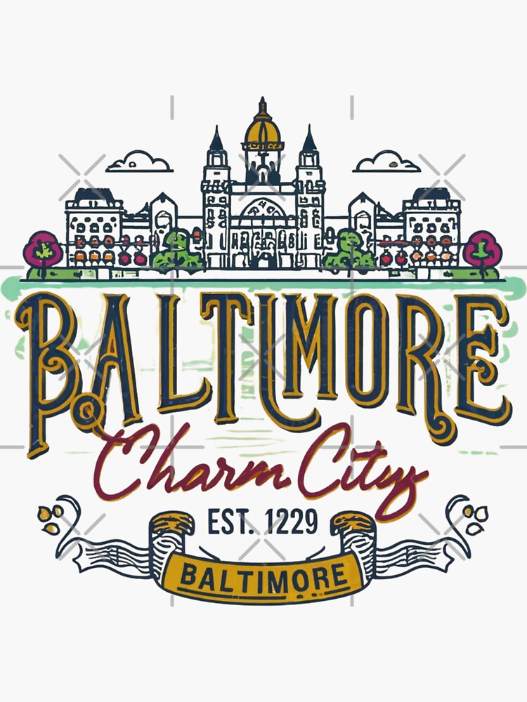 "Baltimore Charm City" Sticker for Sale by Arindamritu | Redbubble