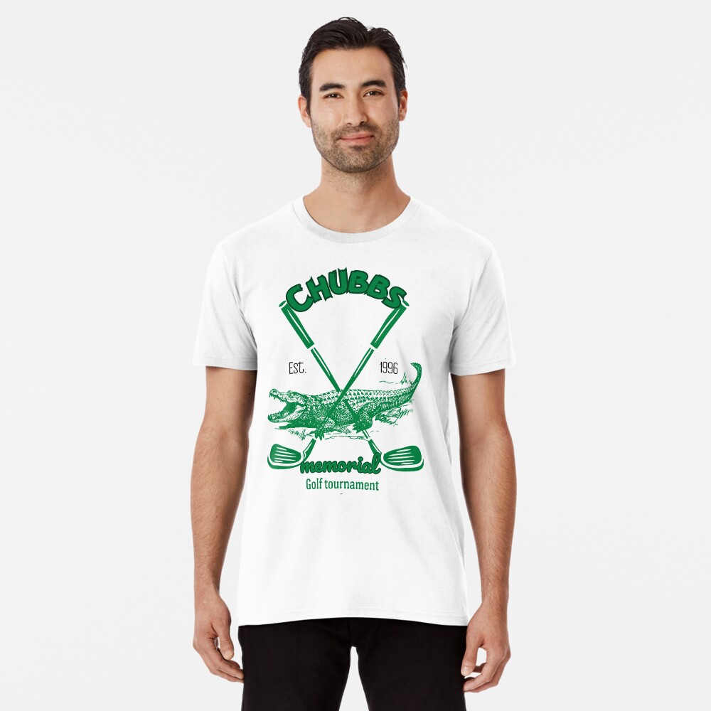 "Chubbs memorial golf tournament with Happy Gilmore" Sticker for Sale ...