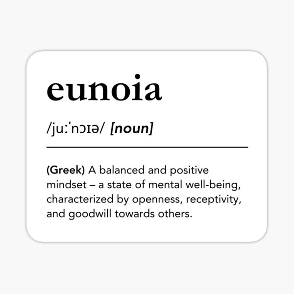 "Eunoia definition art, greek words definition, greek philosophy ...