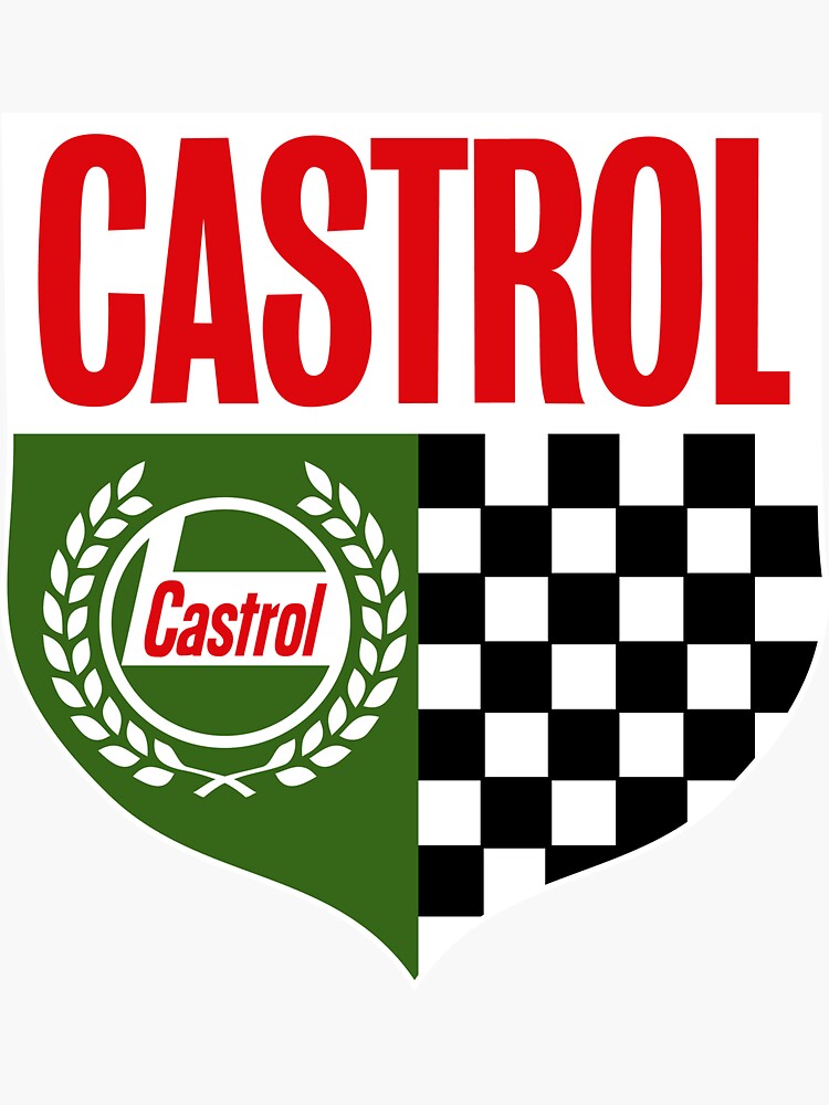 "Vintage Castrol shield sticker design" Sticker for Sale by ...