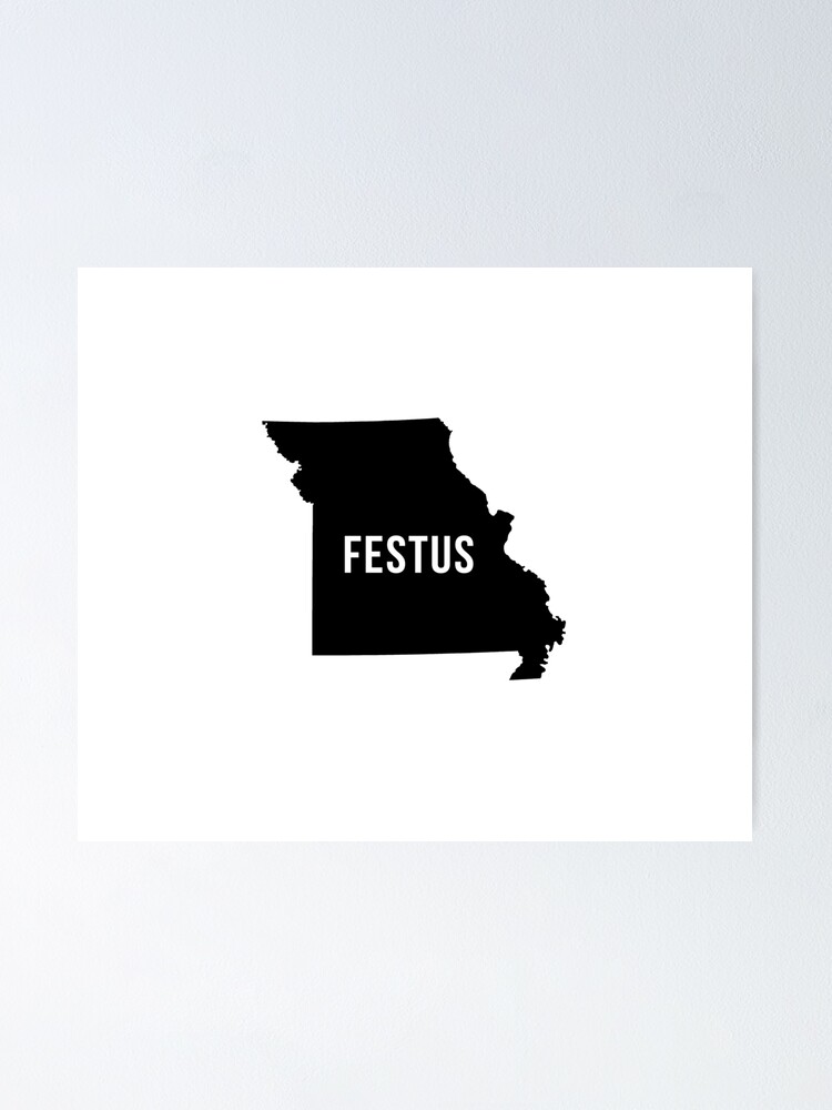 Póster «Silueta de Festus, Missouri» de CartoCreative | Redbubble