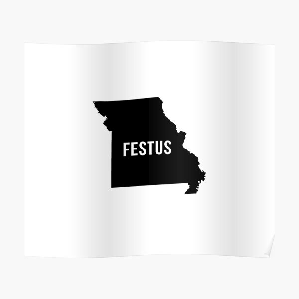 Póster «Silueta de Festus, Missouri» de CartoCreative | Redbubble