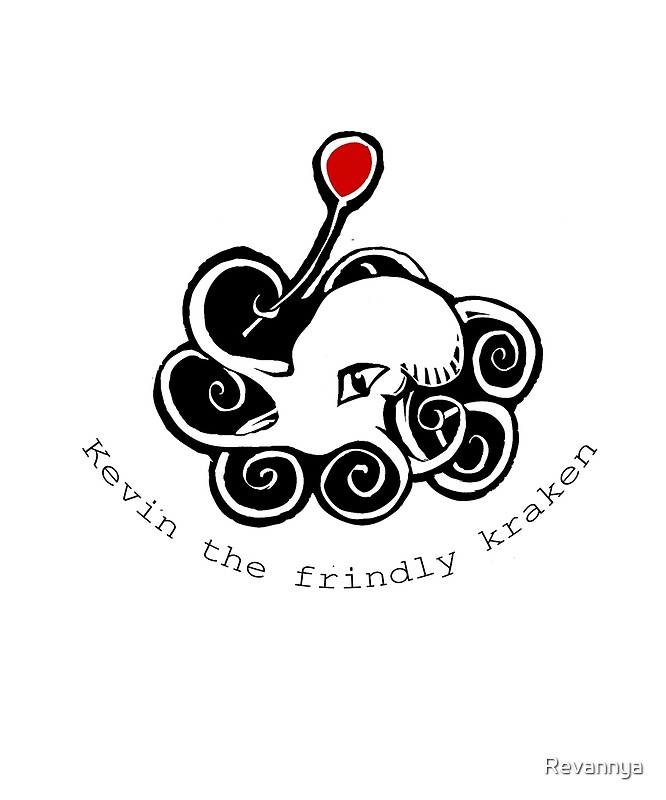 "Kevin the Friendly Kraken" by Revannya | Redbubble