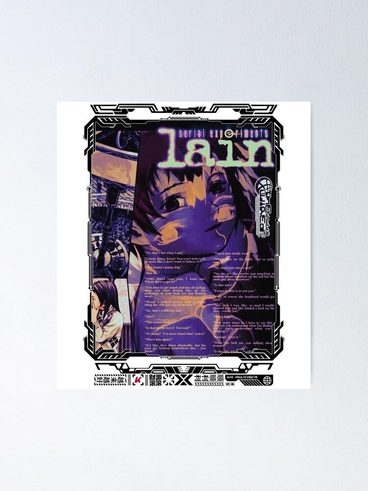 "Serial Experiments Lain, The Wired, Virtual Girl, Black and White ...