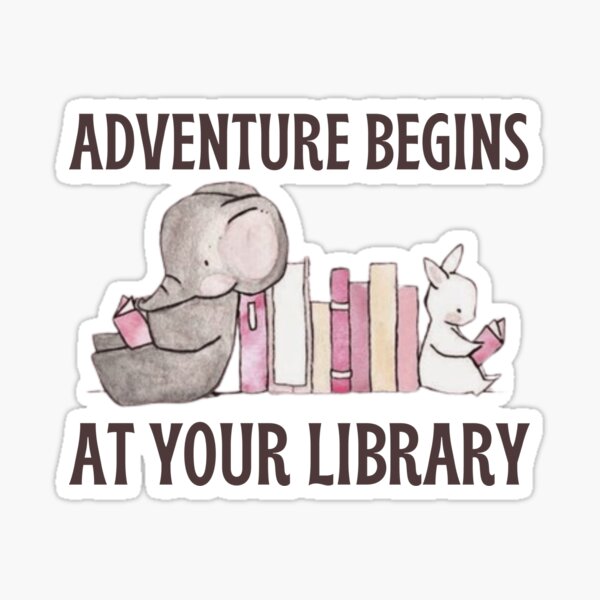 "Adventure Begins At Your Library Summer Reading 2024 Animals" Sticker ...