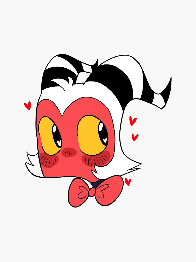 "Helluva Boss Moxxie Cute Emoji" Sticker for Sale by awhphooeyy | Redbubble