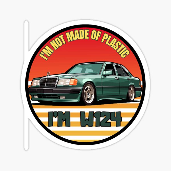 "W124 Mercedes E-Class Classic Style" Sticker for Sale by ...