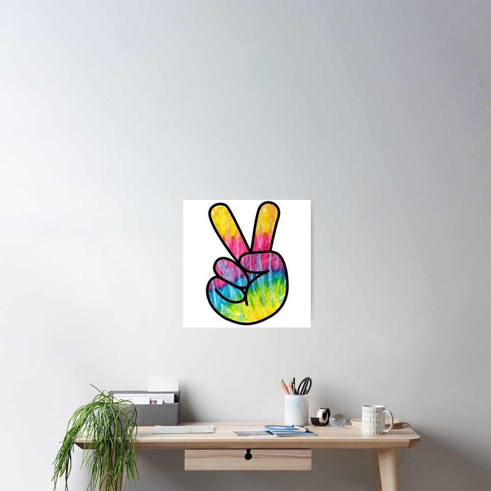 "Colorful peace hand sign." Art Print by PaulS34 | Redbubble