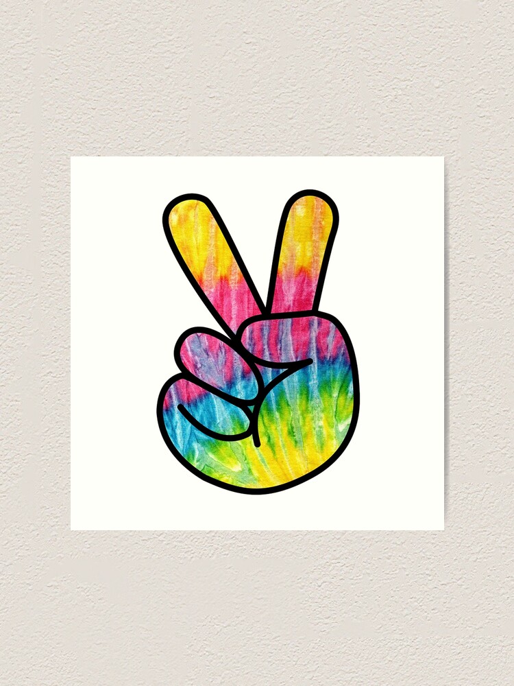 "Colorful peace hand sign." Art Print by PaulS34 | Redbubble