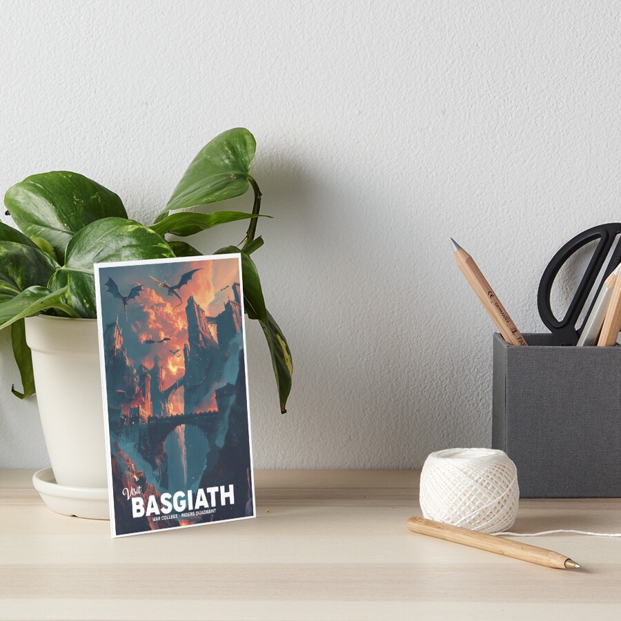"Fourth Wing Basgiath War College" Poster for Sale by RenDesignsStuff ...