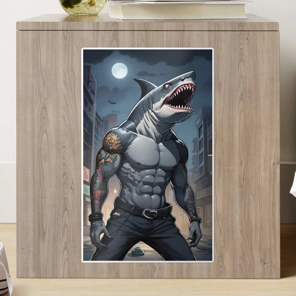 Shark Human Hybrid Cartoon