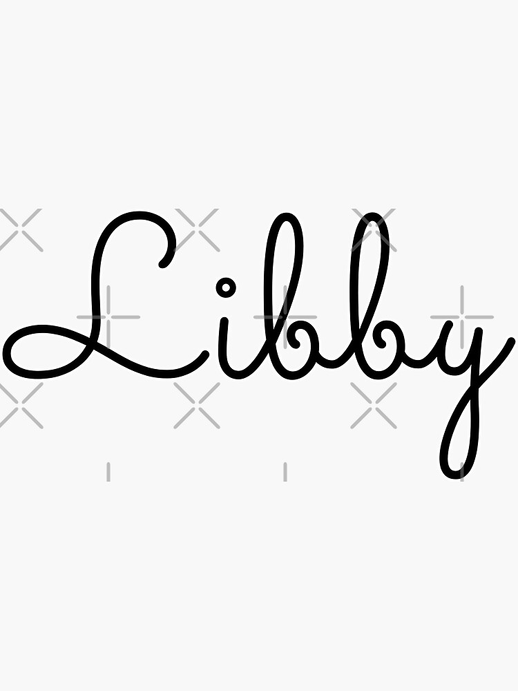 "Writing Libby Name Label " Sticker for Sale by NormadWorld | Redbubble