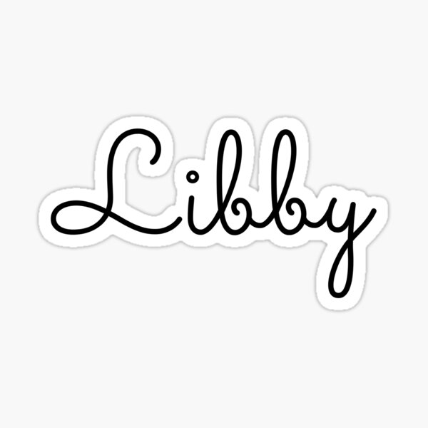 "Writing Libby Name Label " Sticker for Sale by NormadWorld | Redbubble