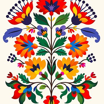 "Polish Flowers Pattern | wycinanki | Folklore | Folk Art" Art Print ...