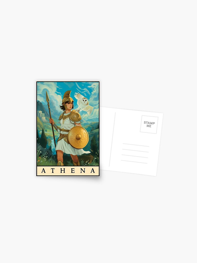 "Athena: Goddess of Wisdom" Postcard for Sale by Leevie | Redbubble