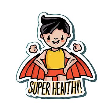 "Superhero Child Power Pose - Super Healthy!" Sticker for Sale by ...